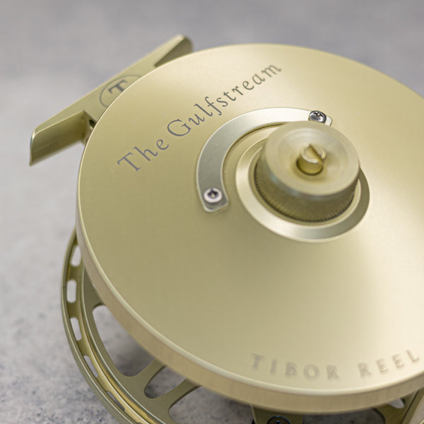 Tibor Gulfstream Reel - Satin Gold – Space Coast Flies